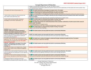 Kindergarten CCGPS Crosswalk | PDF | Educational Assessment | Education