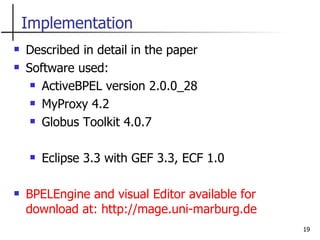 Composition and Execution of Secure Workflows in WSRF-Grids, IEEE CCGrid 2008, Lyon | PPT