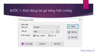 Cach go tieng viet co dau tren HTKK | PPT