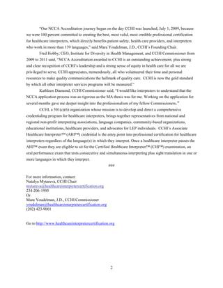 CCHI Certified | PDF