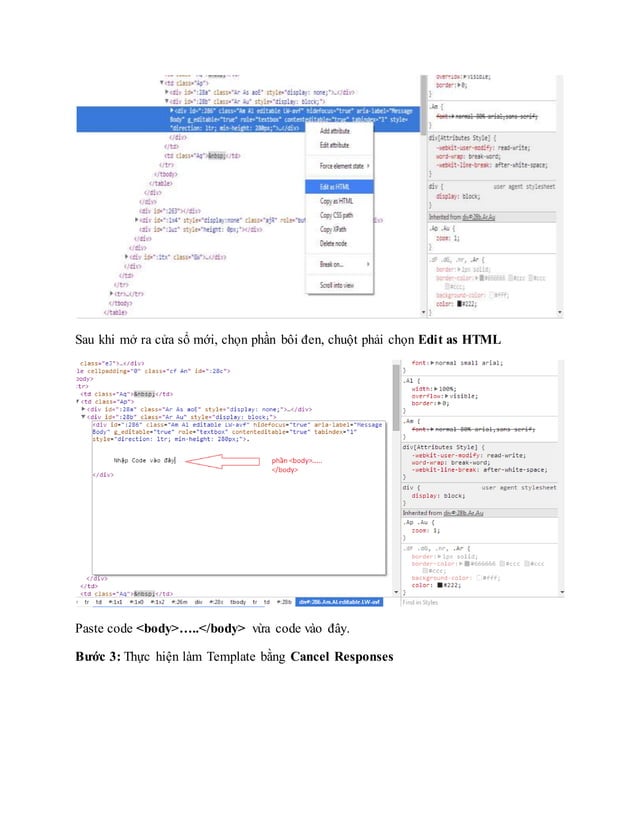 Cách làm email marketing trên gmail bằng code html | DOCX