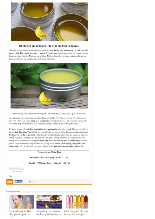 Cach lam son duong moi handmade voi tinh dau oai huong | PDF