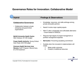 Governance & Innovation in the Canadian Health System | PDF