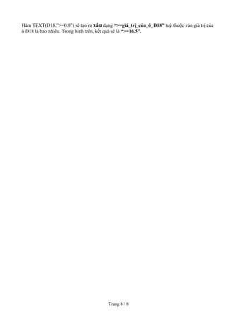 Các hàm thông dụng trong ms excel | DOC