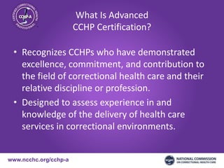 CCHP-A: Advanced professional certification | PPT