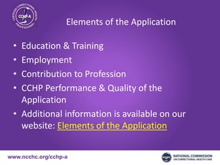 CCHP-A: Advanced professional certification | PPT