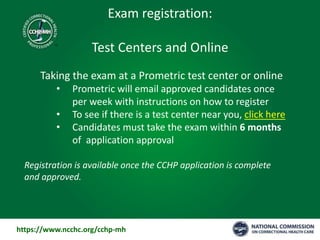 CCHP-MH: Professional Certification for QMHPs, correctional health care ...