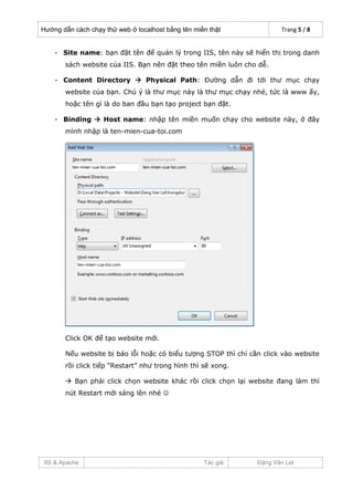 Cách sử dụng tên miền thật khi chạy website ở localhost | PDF