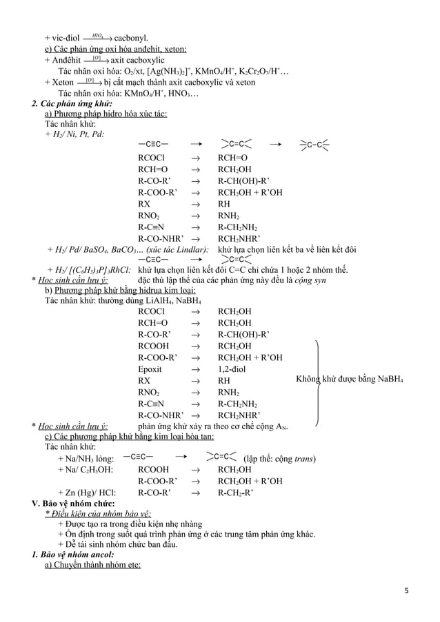 Cơ chế, tổng hợp hóa hữu cơ | DOC