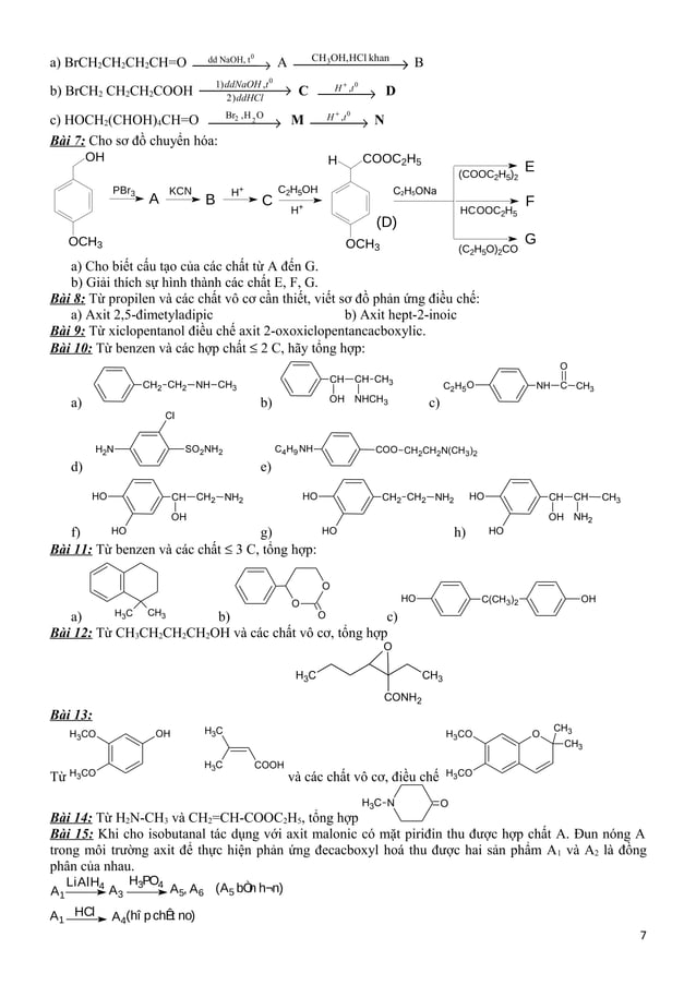 Cơ chế, tổng hợp hóa hữu cơ | DOC