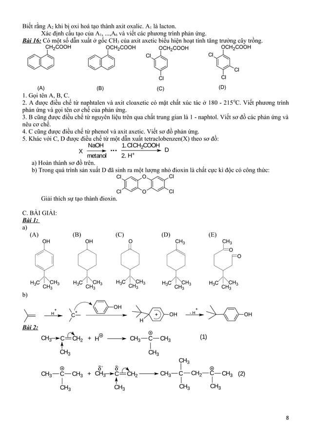 Cơ chế, tổng hợp hóa hữu cơ | DOC