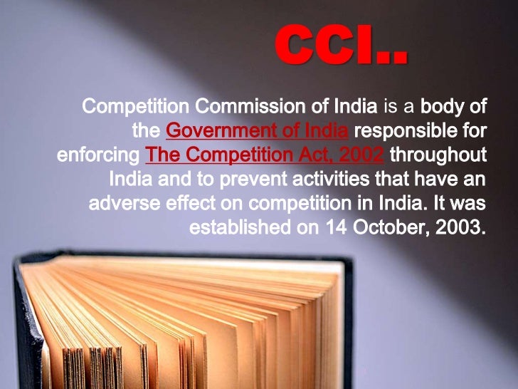 Competition commission of India Competition commission of India