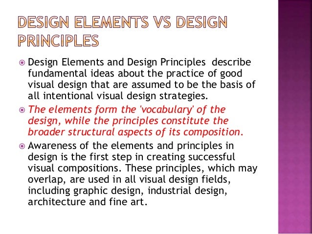 Cci1 lec 7 definition of design its elements and principle