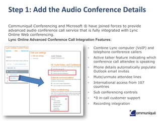 Lync Dial In Audio Conferencing | PPT
