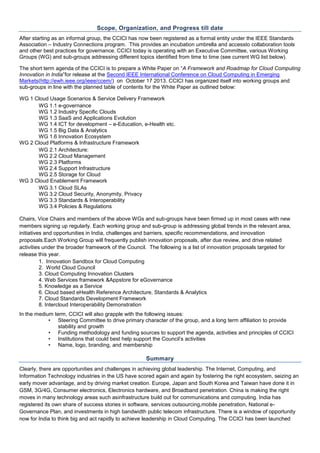 Cloud Computing Innovation Council for India - concept paper | DOCX