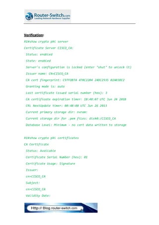 Ccie notes configuring cisco ios ca server and enrolling cisco asa to a ...