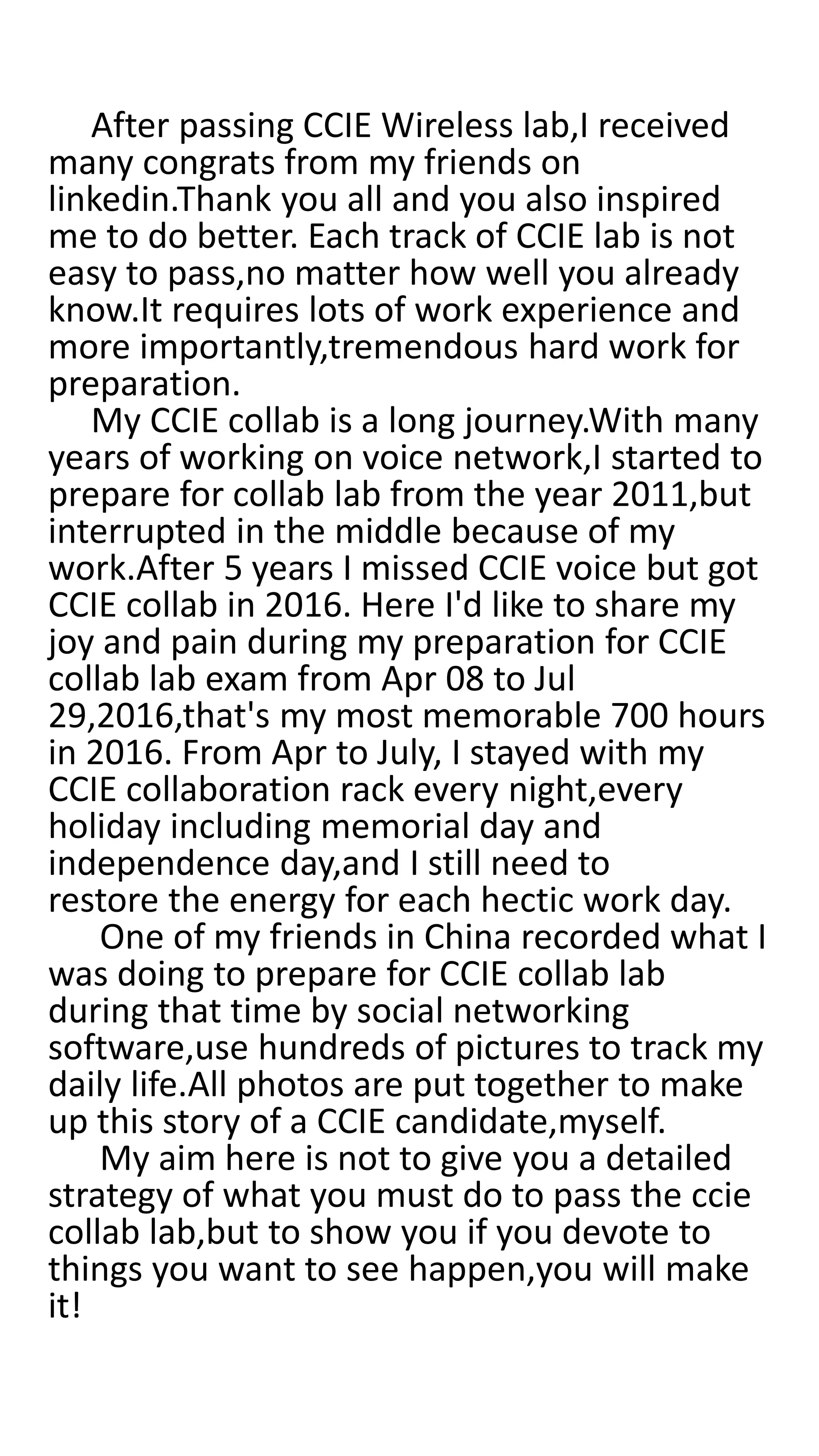 How I passed CCIE collaboration lab exam | PPTX