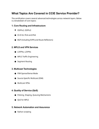 CCIE Service Provider_ A Definitive Guide to Mastering Network ...