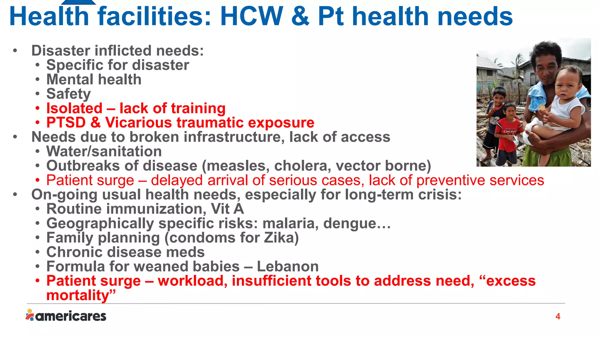 Americares Partners to Respond to Disasters | PDF