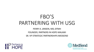 Benefits and Challenges of FBO Government Partnerships | PDF
