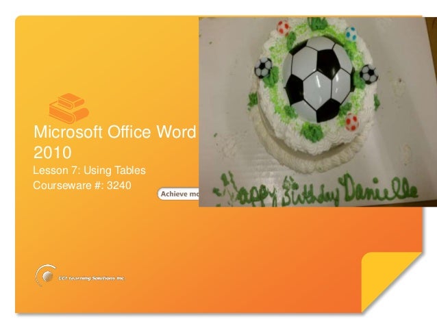 Word Lesson 7 power point