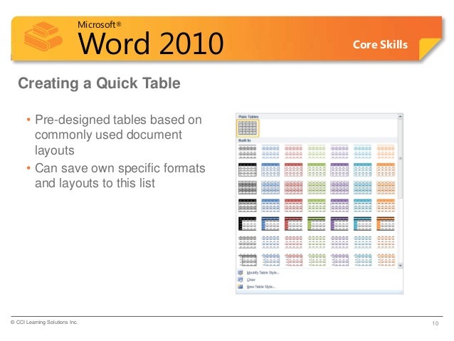 Word Lesson 7 power point