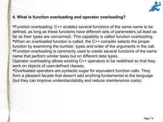 C, C++ Interview Questions Part - 1 | PPT