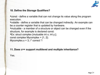 C, C++ Interview Questions Part - 1 | PPT