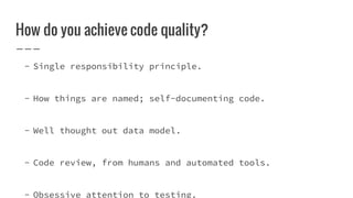 Quality rails coding | PPTX | Programming Languages | Computing