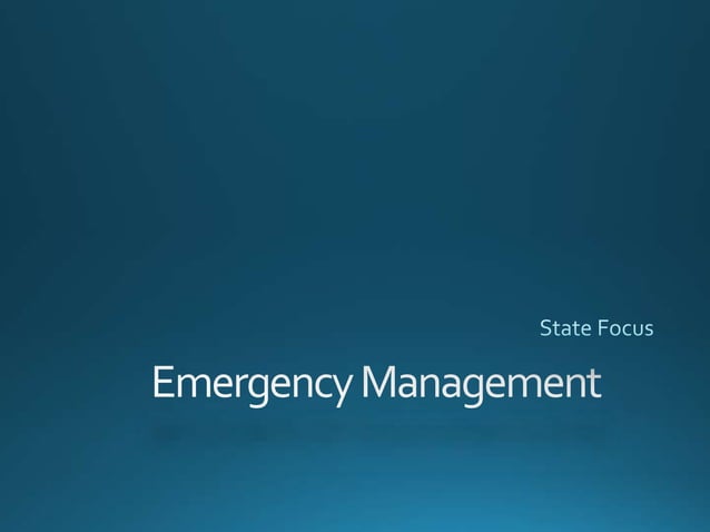 Colorado Emergency Management Overview | PPT | Free Download