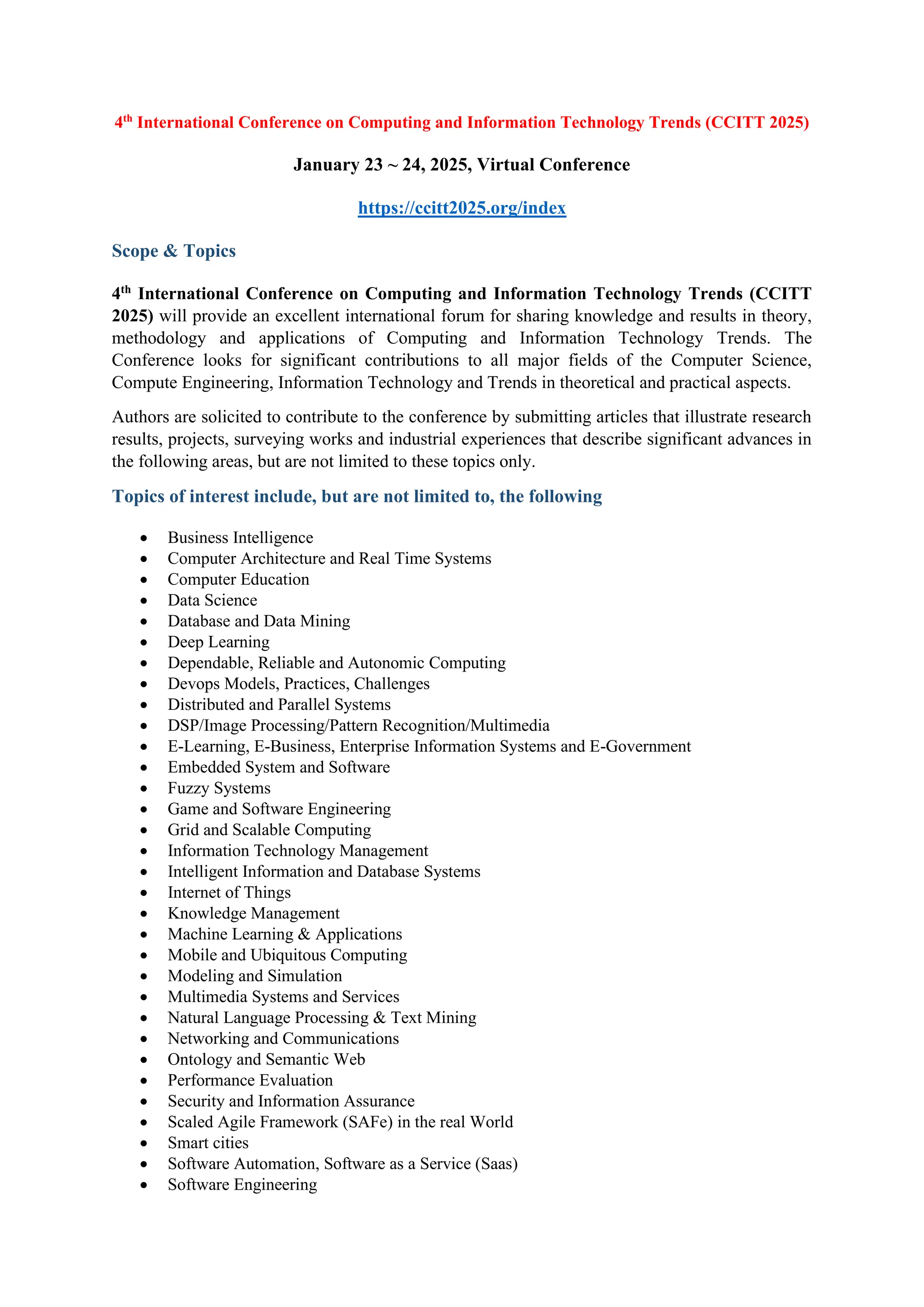 4th International Conference on Computing and Information Technology ...