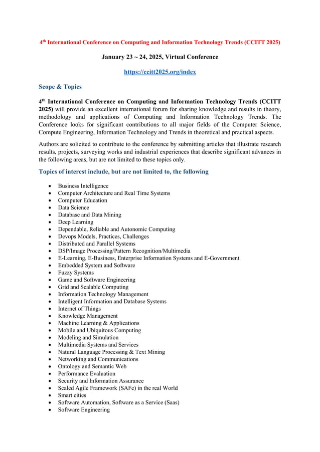 4th International Conference on Computing and Information Technology ...