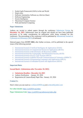 3rd International Conference on Computing and Information Technology Trends (CCITT 2024) | PDF