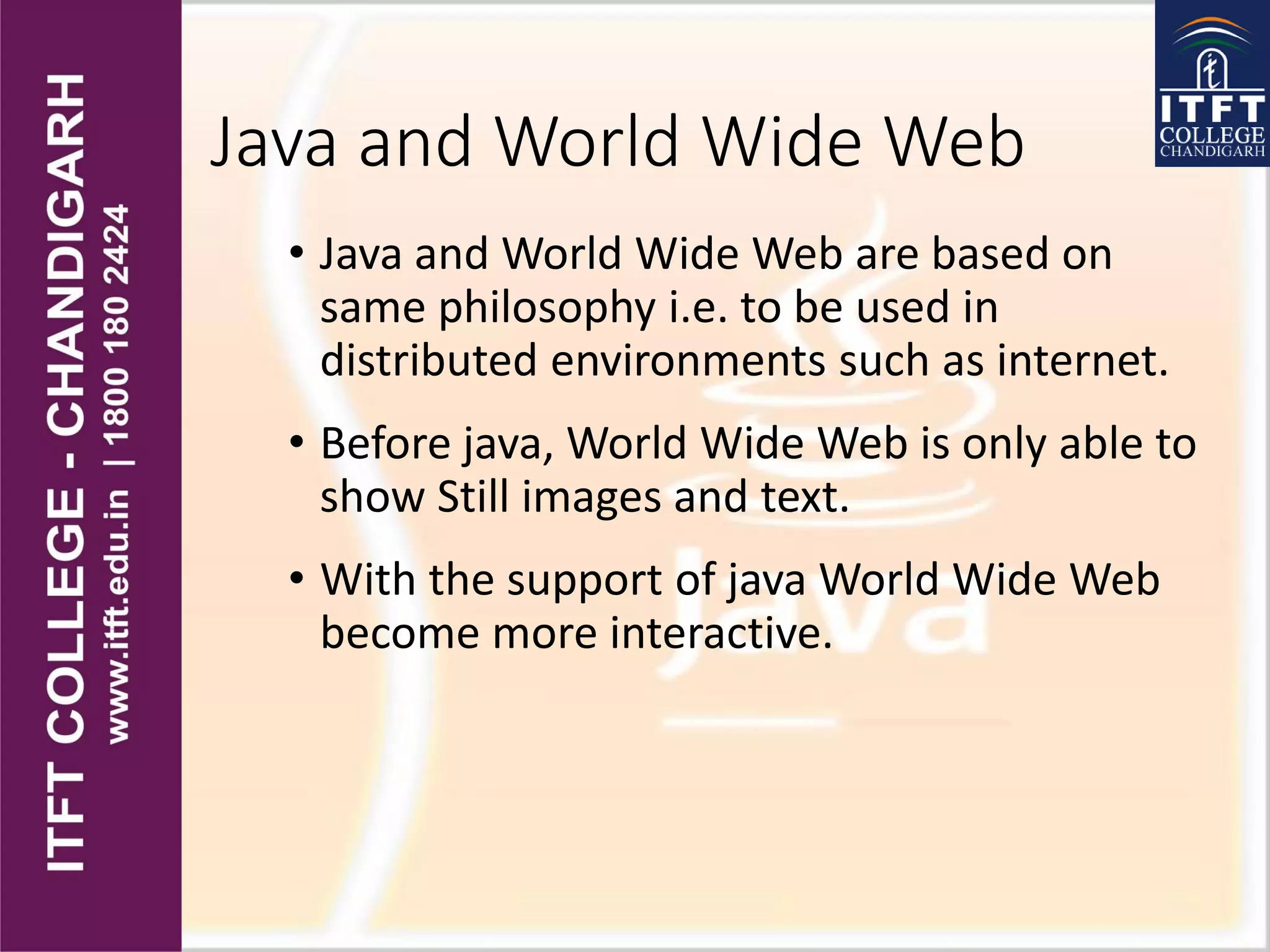 ITFT- C,c++,java and world wide web | PPT