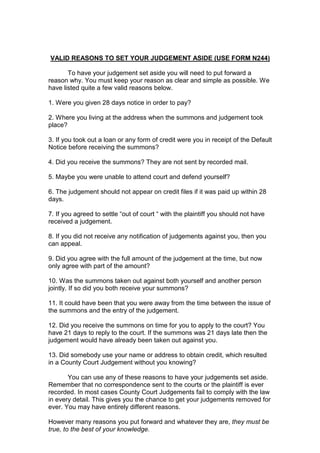 CCJ removal guide | PDF