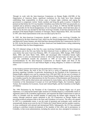 Institutional Profile of the Colombian Commission of Jurists | PDF