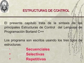 Lenguaje Borland C - Estructuras de Control | PPT | Programming ...