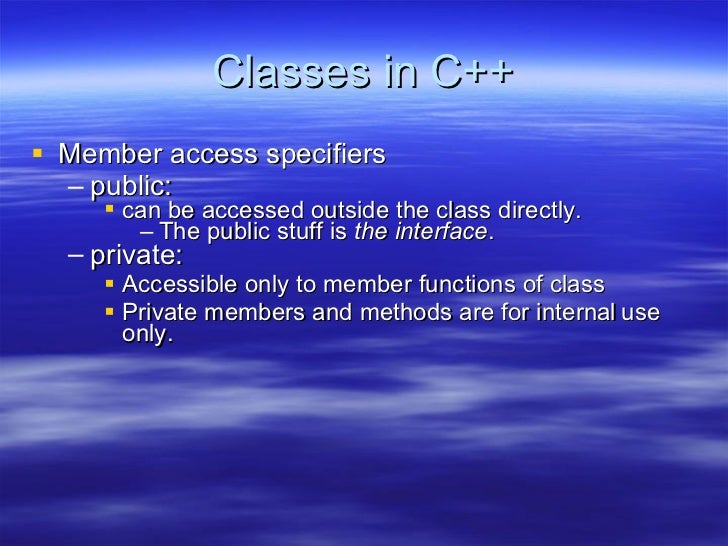 C Classes Tutorials