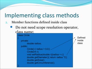 C++ classes tutorials | PPT