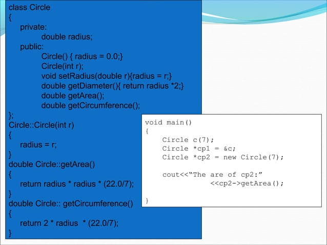 C++ classes tutorials | PPT