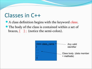 C++ classes tutorials | PPT