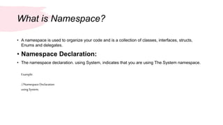 C# Class Introduction | PPT