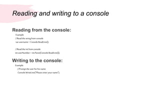 C# Class Introduction | PPT