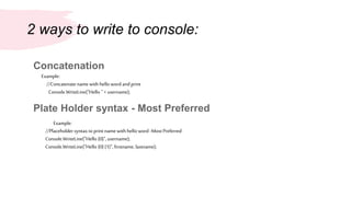 C# Class Introduction | PPT