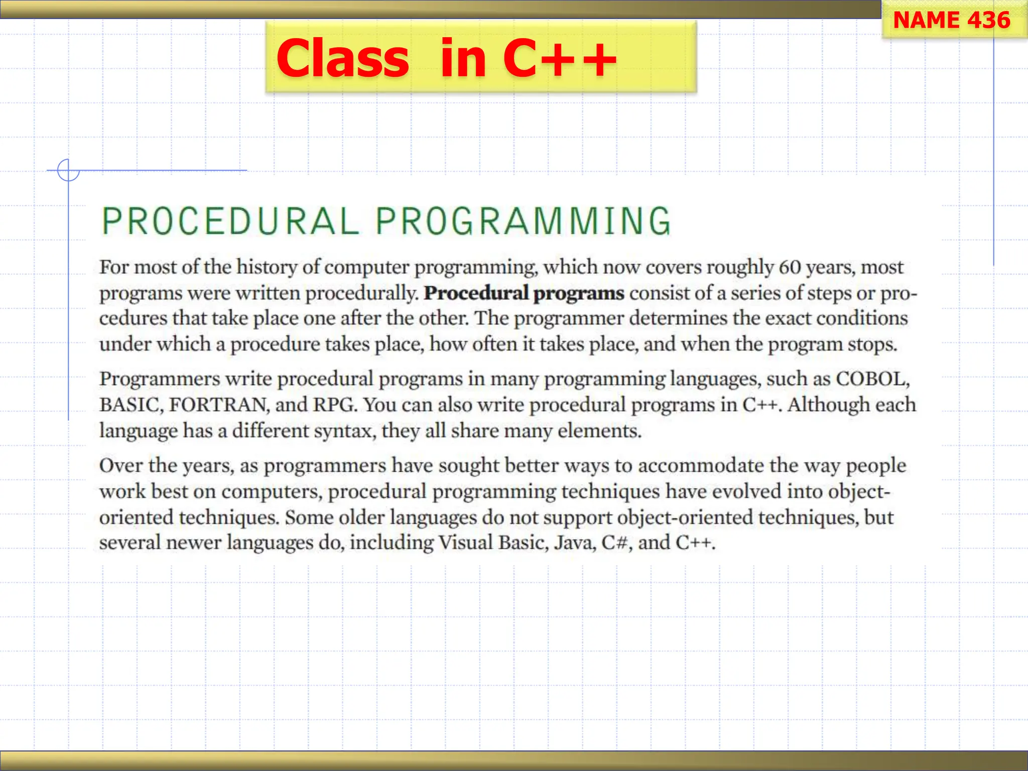 Computer Programming C And Object Oriented Program Ppt Free Download