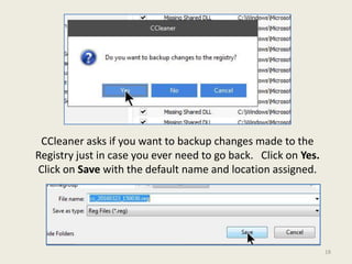 CCleaner Installation and Operation | PDF