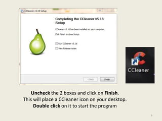 CCleaner Installation and Operation | PDF