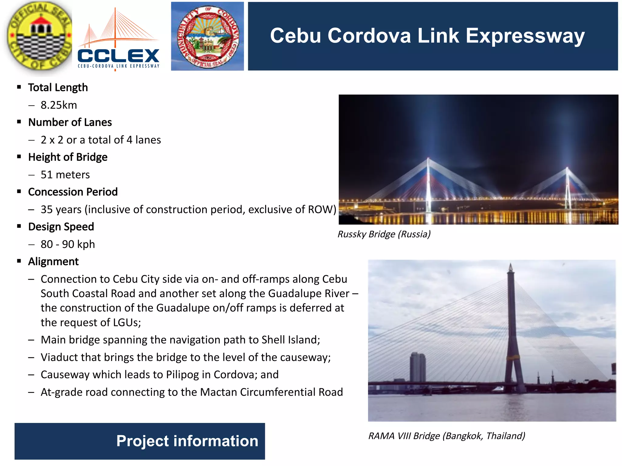 Cebu-Cordova Link Expressway (CCLEX) Project Brief | PDF