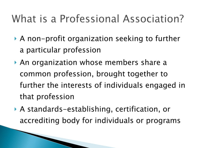 Professional Associations: Creatinge Pathways for Innovation | PPT