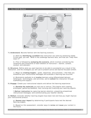 Reflective Teaching, Effective Learning Handout | PDF